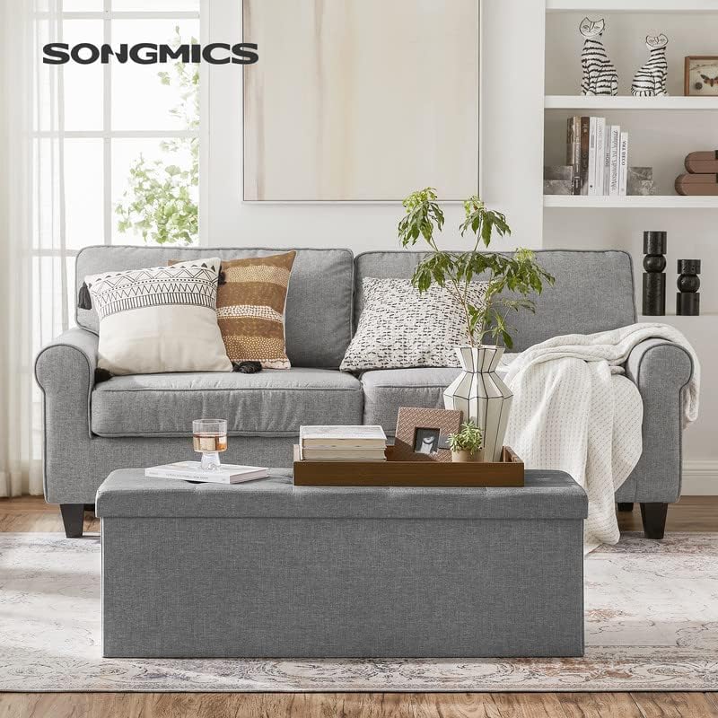 Collapsible storage ottoman bench store