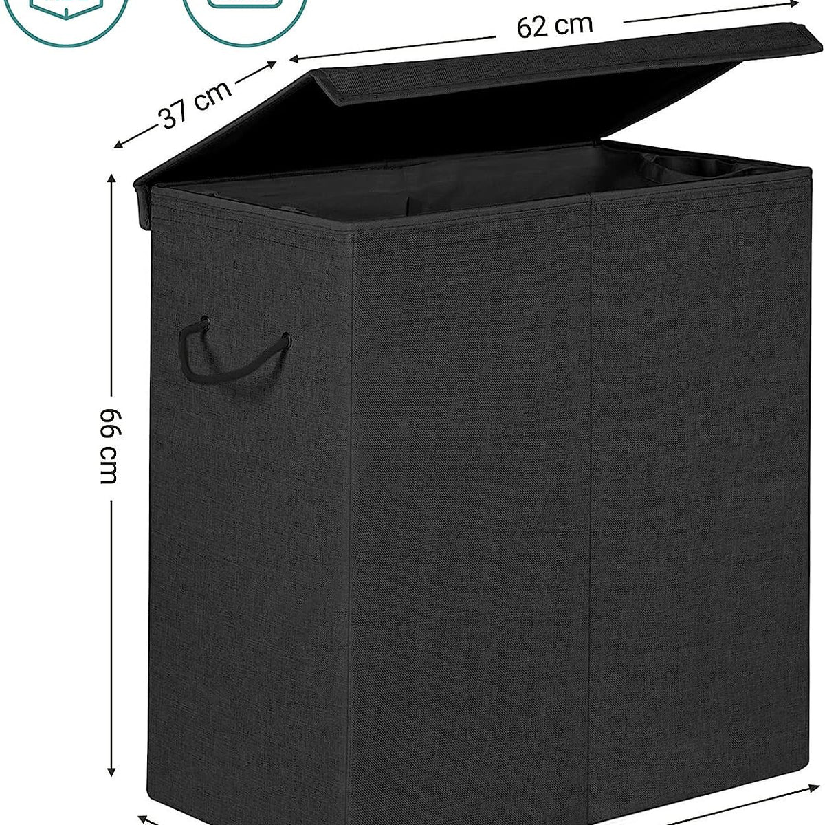 142L Laundry Basket with Compartments – Karrari