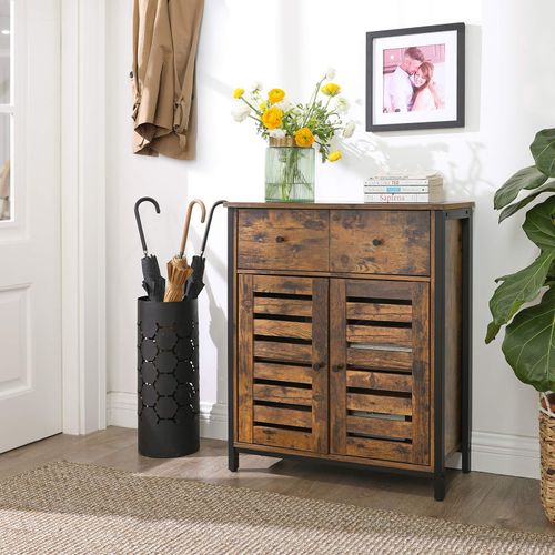 Floor Cabinet, Freestanding Cabinet with 1 Drawer and Shelf